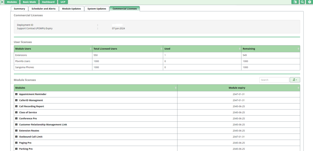 New Commercial License Section for FreePBX / PBXact | FreePBX - Let ...