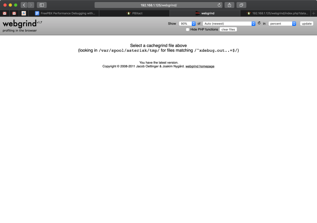 Freepbx Performance Profiling With Xdebug And Webgrind Freepbx Let